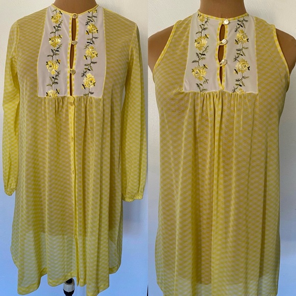 Vintage | Intimates & Sleepwear | Vintage 6s Gingham Nightgown Set ...